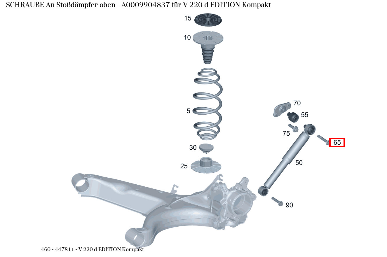 Schraube An Stoßdämpfer oben für G-Klasse 460 kaufen